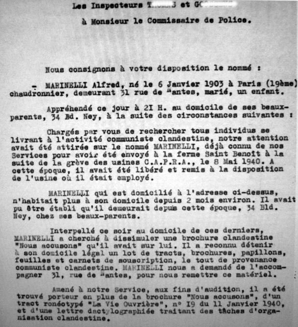 MARINELLI Alfred, Louis - Le convoi des otages communistes du 6 juillet ...